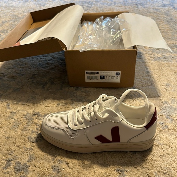 Veja | Shoes | Red And White Veja V Size 37 | Poshmark